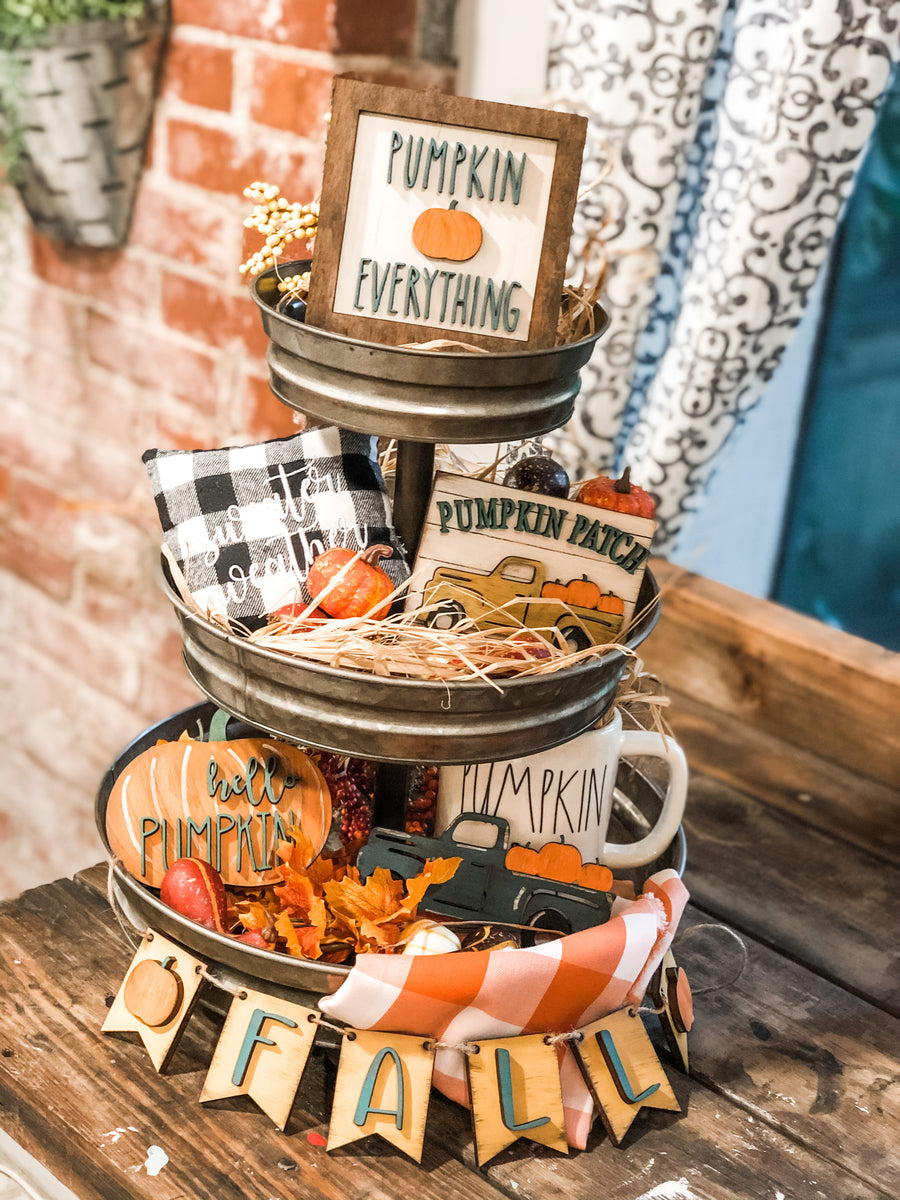 Fall Tiered Tray DIY set – Vick Crafts